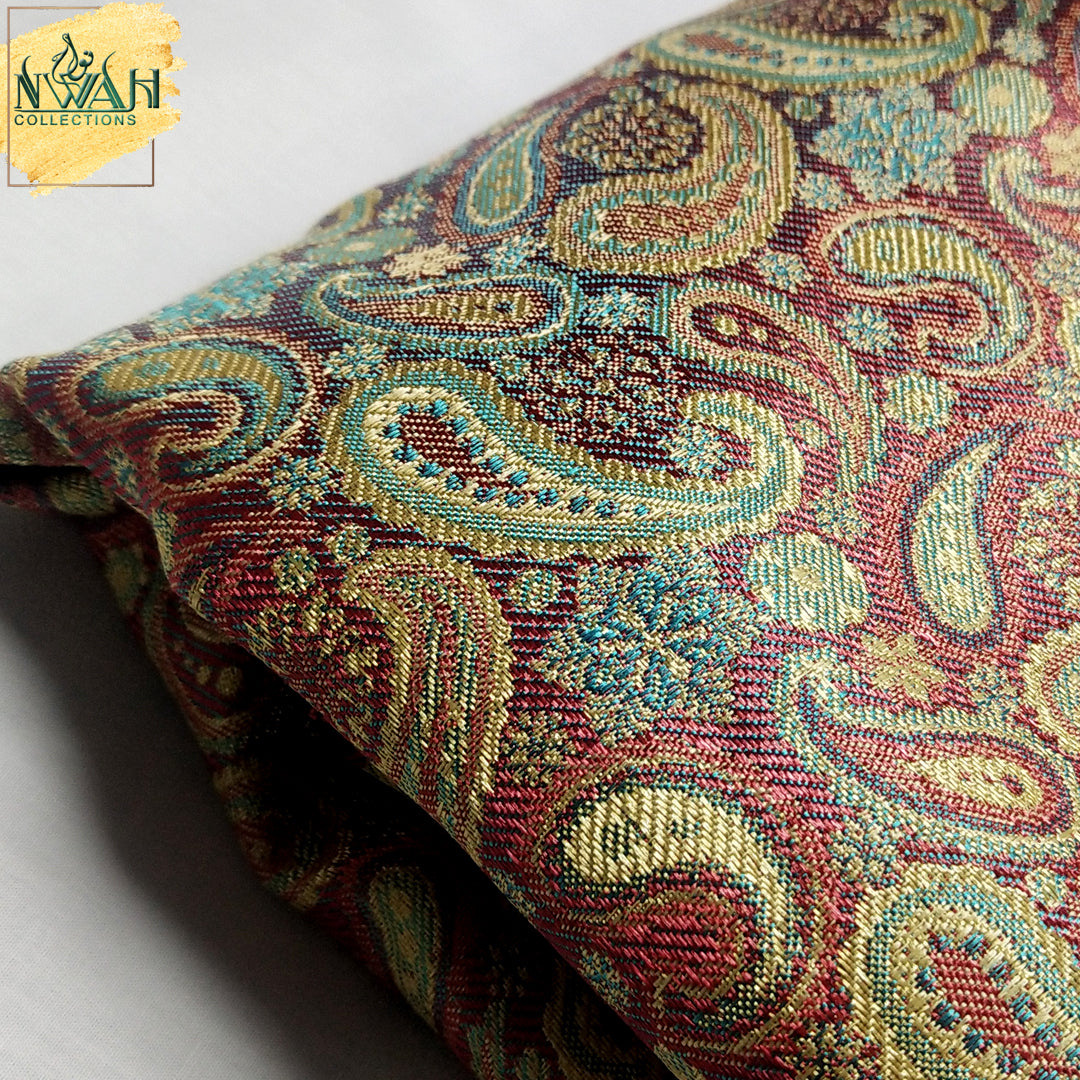 pure jamawar unstitch fabric for men – NWAH Collections